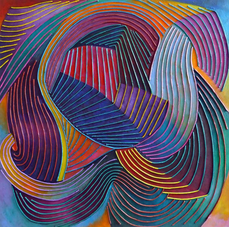 ABSTRACT OF FLOWING LINES Painting by Stephen Conroy | Saatchi Art