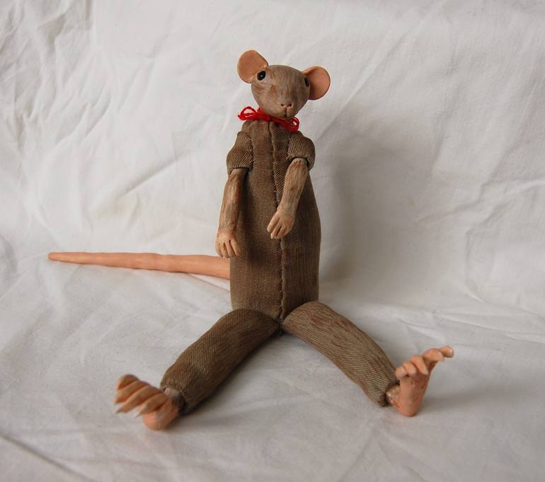 Rat Doll with Movable Parts Sculpture by Emma Hayward | Saatchi Art