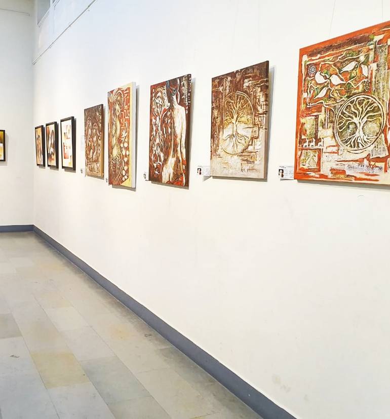 Tree of life-Tatvam asi. Painting by Raji Chacko | Saatchi Art