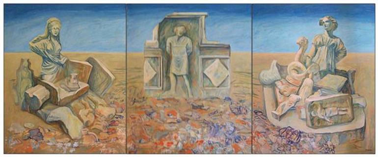 Archaeology: Pontic Archaeology (triptych) Painting by Liviu Epuras ...