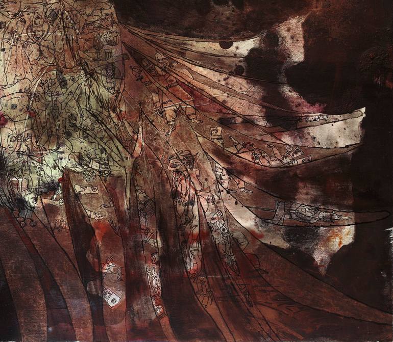 Phoenix (detail) Painting by M G WALKER | Saatchi Art