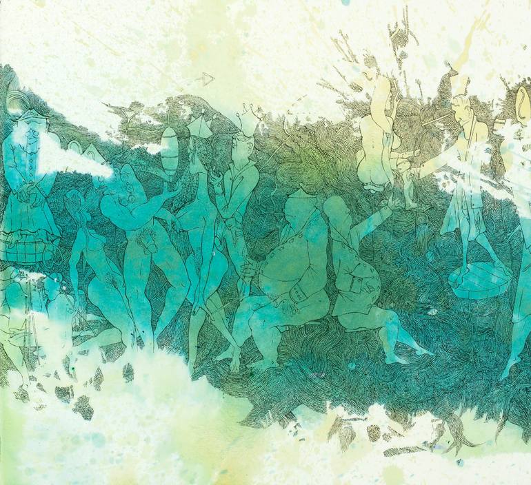 Mystery of Engtanglements I (detail) Painting by M G WALKER | Saatchi Art