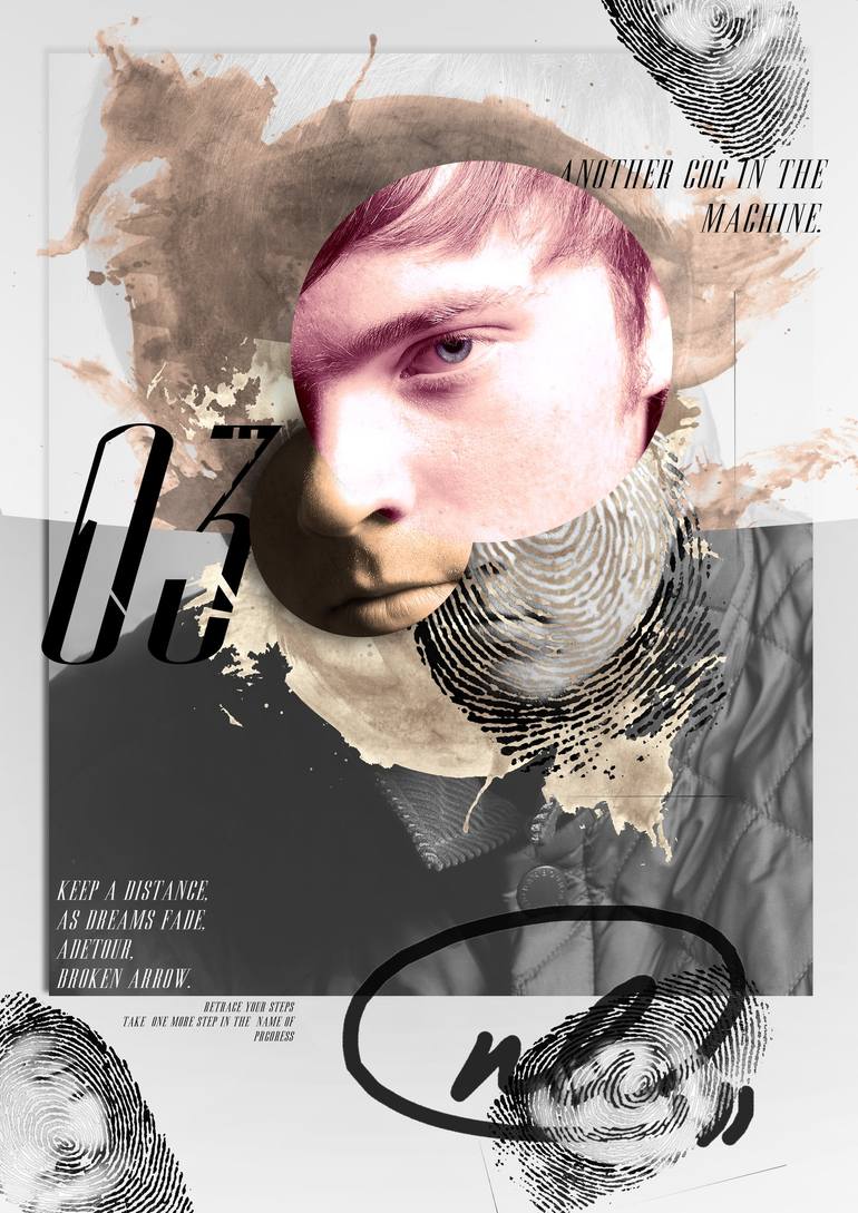 A Self Portrait. Mixed Media by Mark West | Saatchi Art