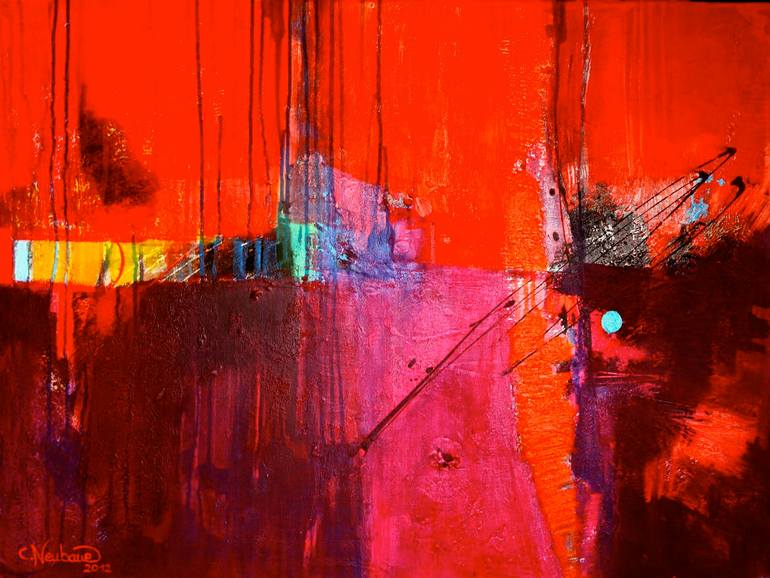 Red World Drawing by Claudia Neubauer | Saatchi Art