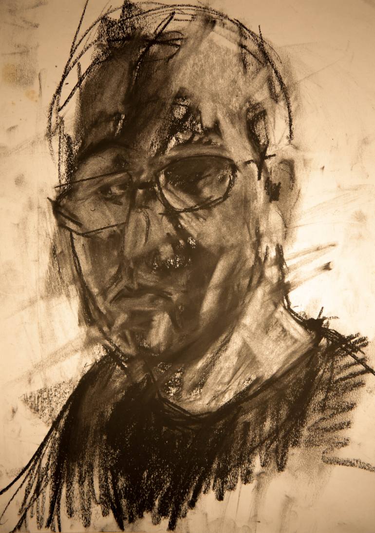 'Self Portrait' Drawing by Richard Fitton | Saatchi Art