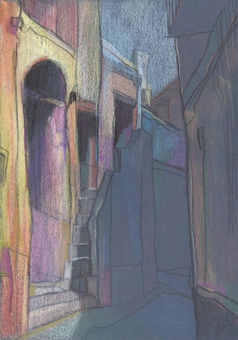 Italia - yellow portal Drawing by Natalia Rozmus - Esparza | Saatchi Art