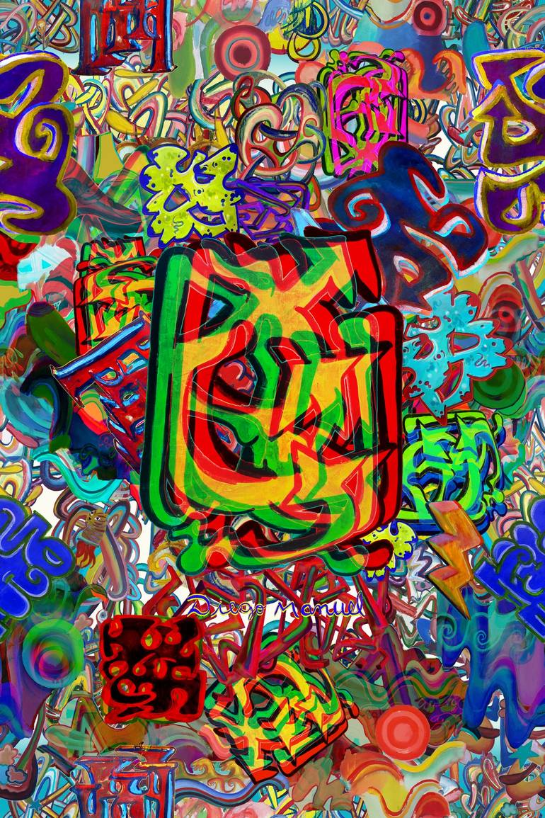 Graffiti 2021 Mixed Media by Diego Manuel Rodriguez | Saatchi Art