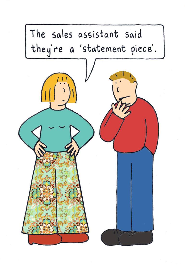 Statement piece. Drawing by Kate Taylor | Saatchi Art