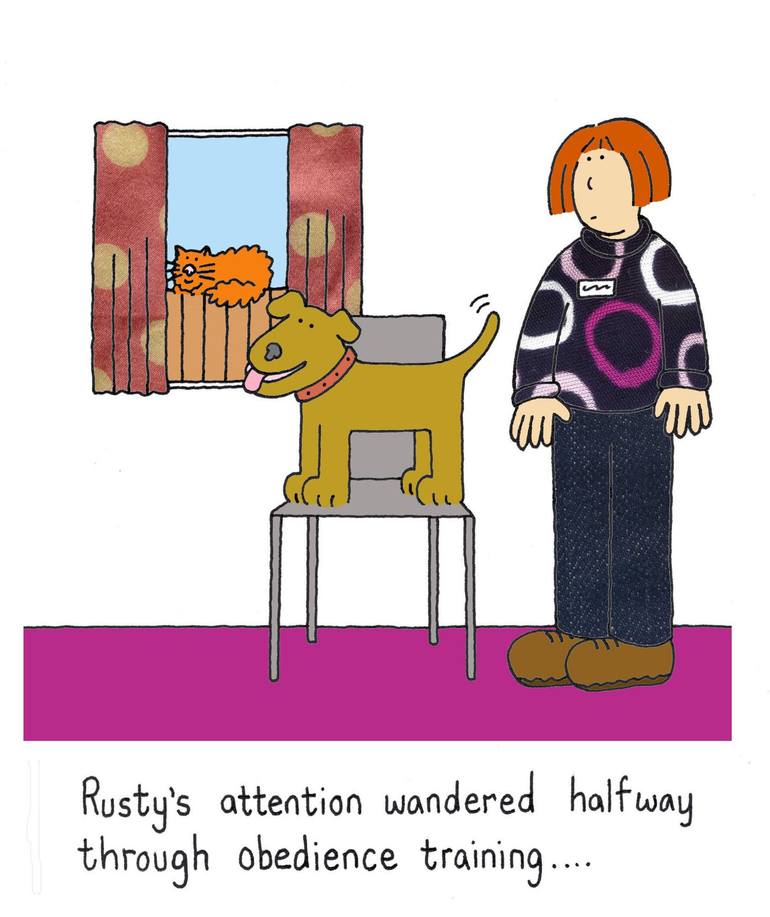 Obedience training Drawing by Kate Taylor | Saatchi Art