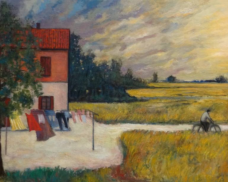 Life in the countryside Painting by Massimiliano Ligabue | Saatchi Art