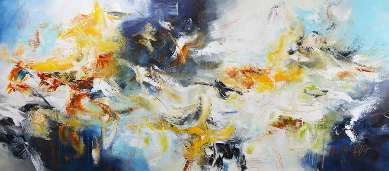 The Blue Realm Painting by Andrada Anghel | Saatchi Art