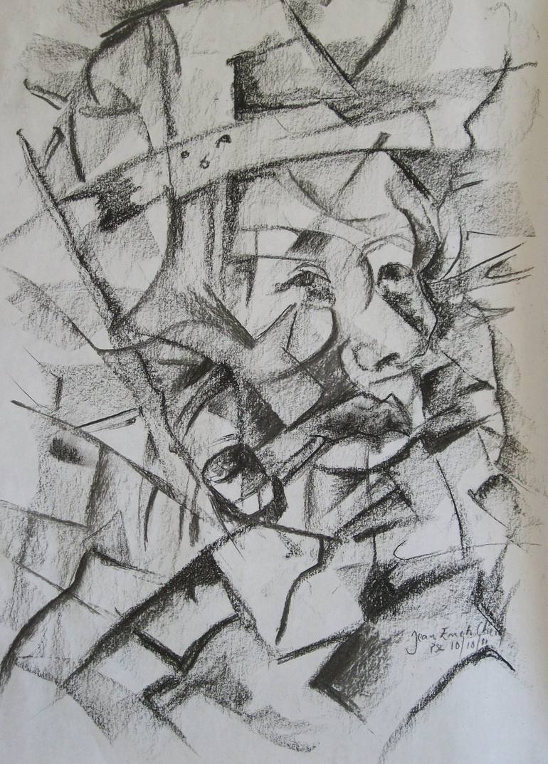 Man with pipe Drawing by Jean Chery | Saatchi Art