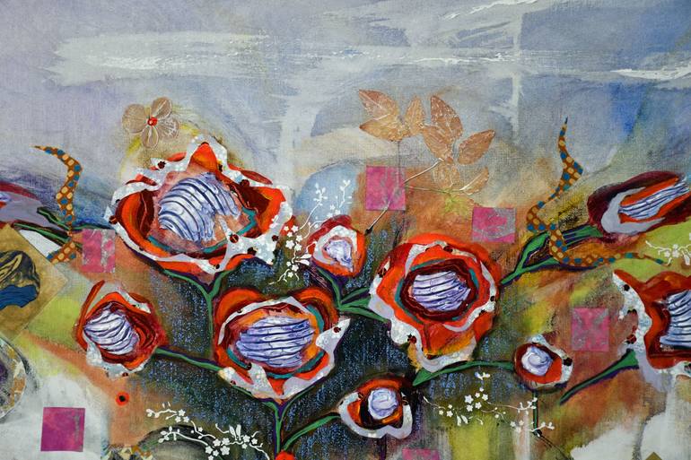 Paradis floral Painting by Dominique Desmeules | Saatchi Art
