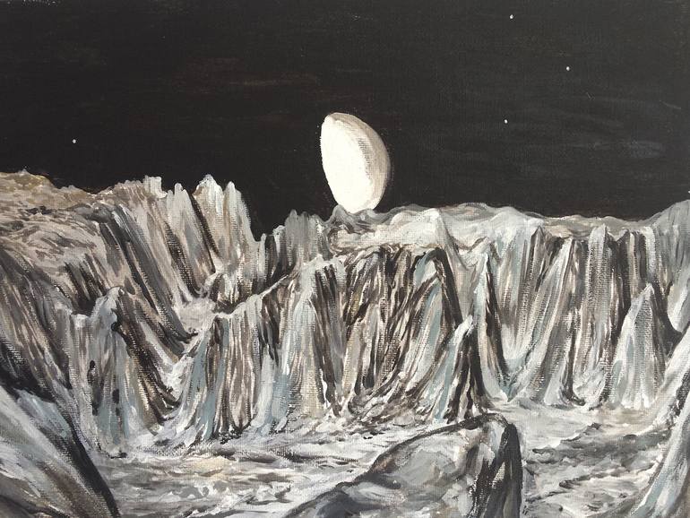 Alien Moon Painting by Ruxandra Pana R | Saatchi Art