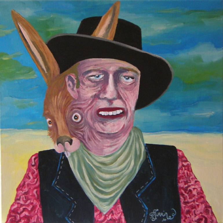 John Wayne Painting by Patrick Jannin | Saatchi Art