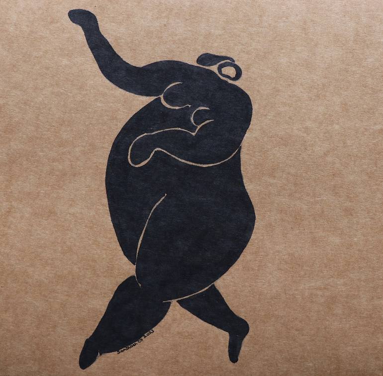 woman 76 Painting by Santhosh C H | Saatchi Art