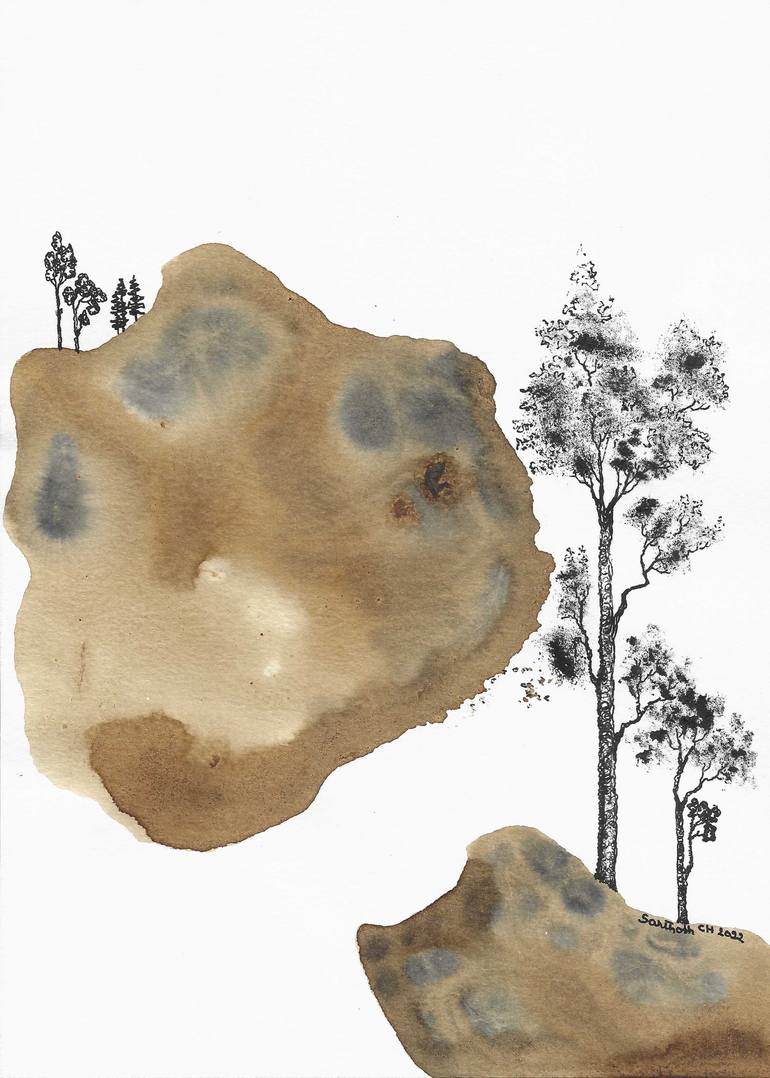 Nature Landscape 18 Painting by Santhosh C H | Saatchi Art