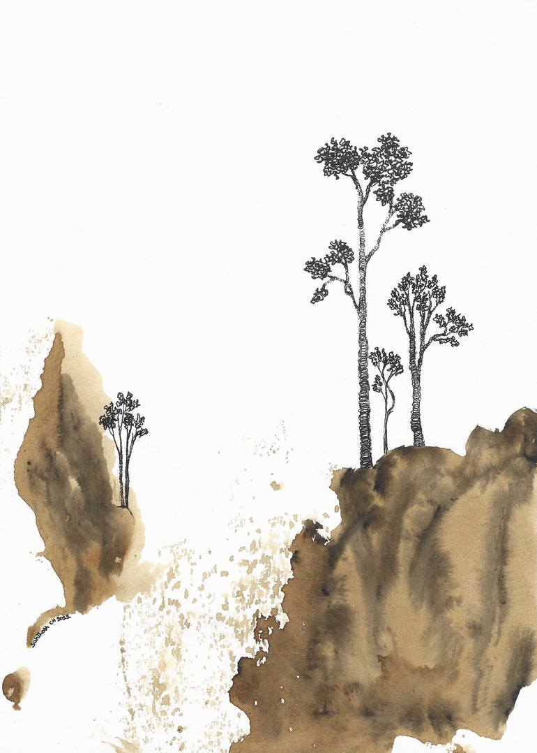 Nature Landscape 41 Painting by Santhosh C H | Saatchi Art