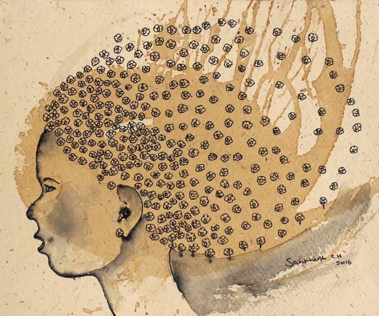 girl Painting by Santhosh C H | Saatchi Art
