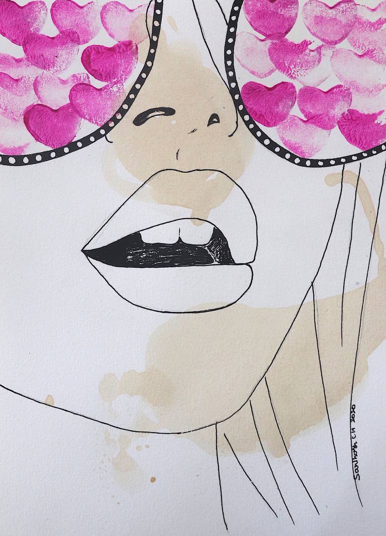 girl 20 Painting by Santhosh C H | Saatchi Art