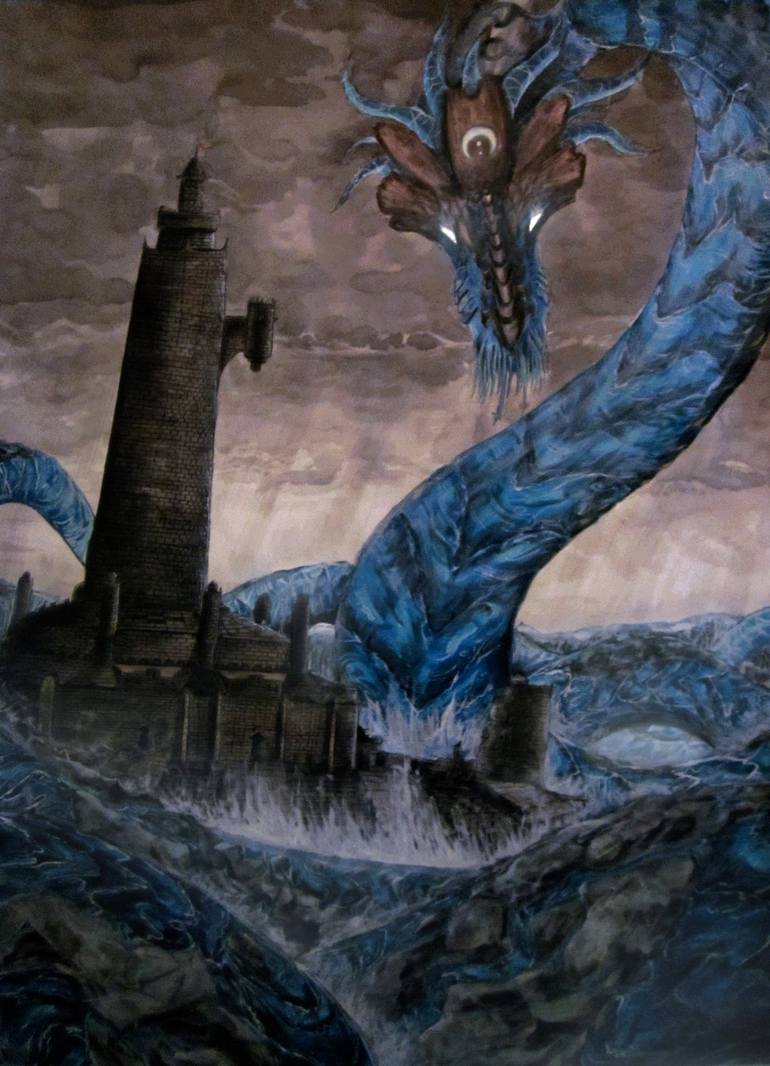 The Leviathan Drawing by Peter Cole | Saatchi Art