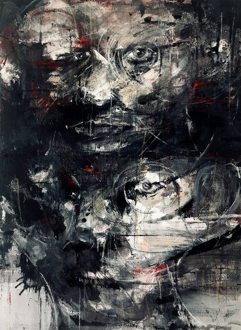 Two Faced Painting by Kanit Boonwit | Saatchi Art