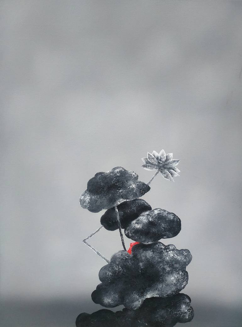 Love Lotus flower No.01 Painting by Li Fang 李放 | Saatchi Art