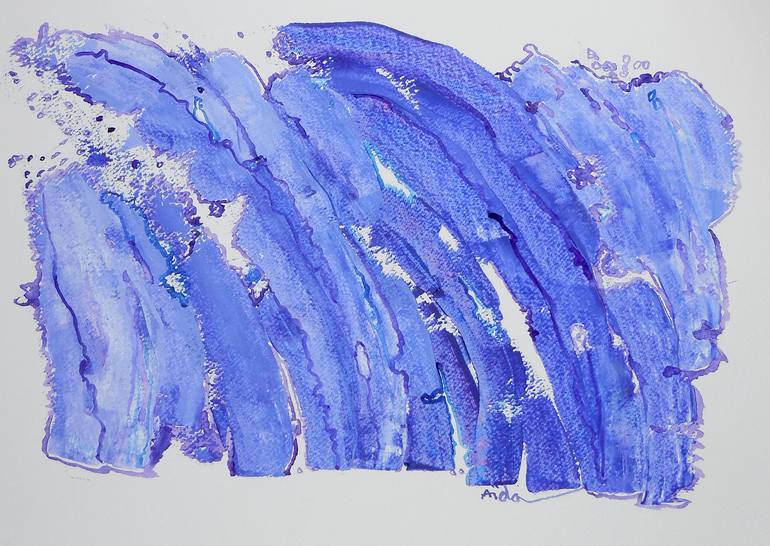 Purple Wave Painting by Aida Markiw | Saatchi Art