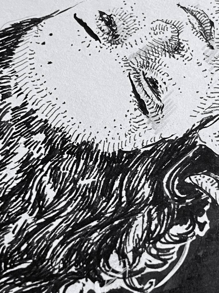 Portrait 238B Drawing by Dario Moschetta | Saatchi Art