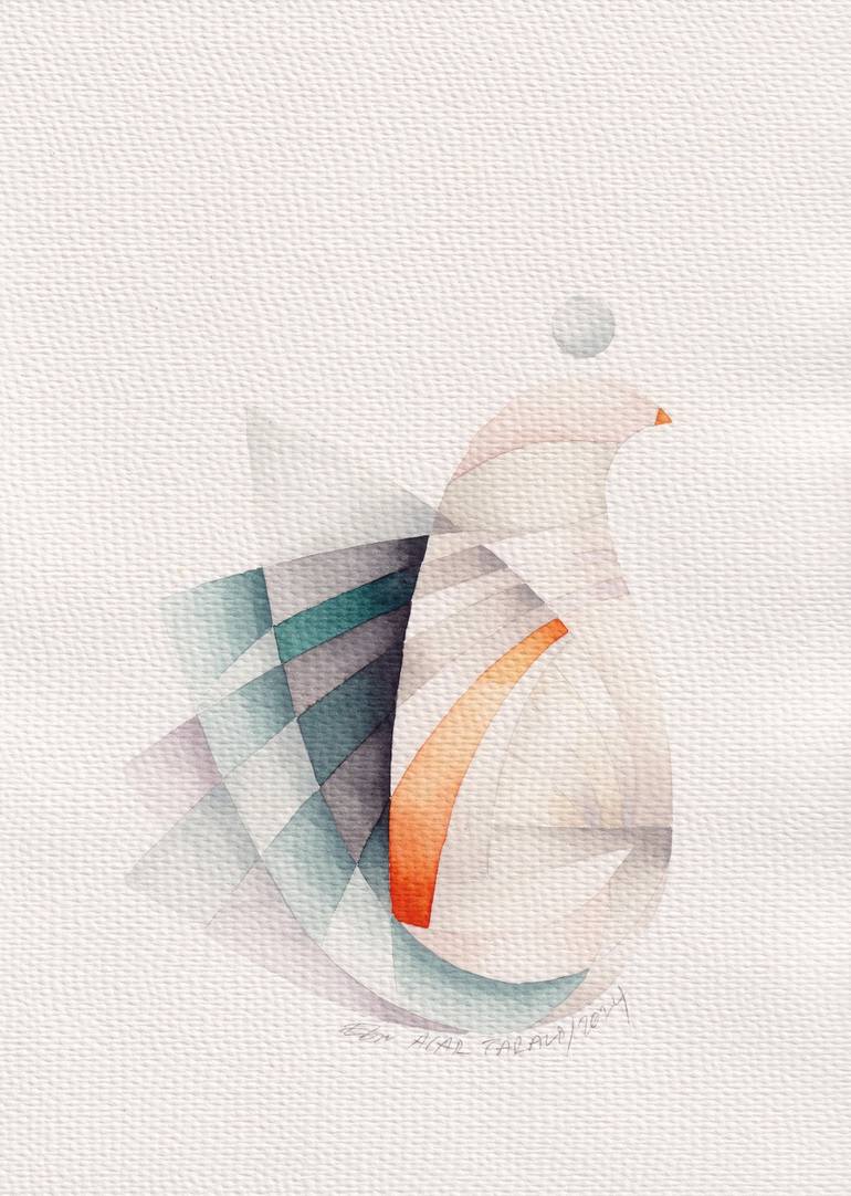 Meditating Bird Painting by Ebru Acar Taralp | Saatchi Art