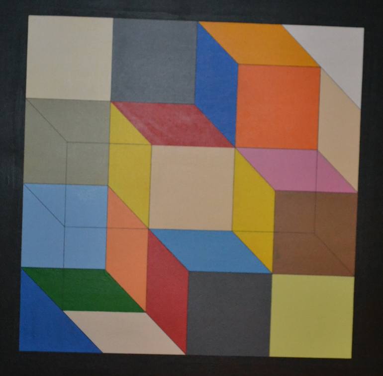 cubes Painting by Peter Bolton | Saatchi Art