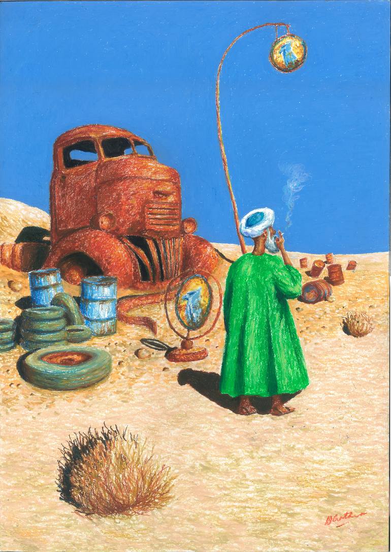 Ancient Egyptian Gas V Painting by David Arthur | Saatchi Art United ...