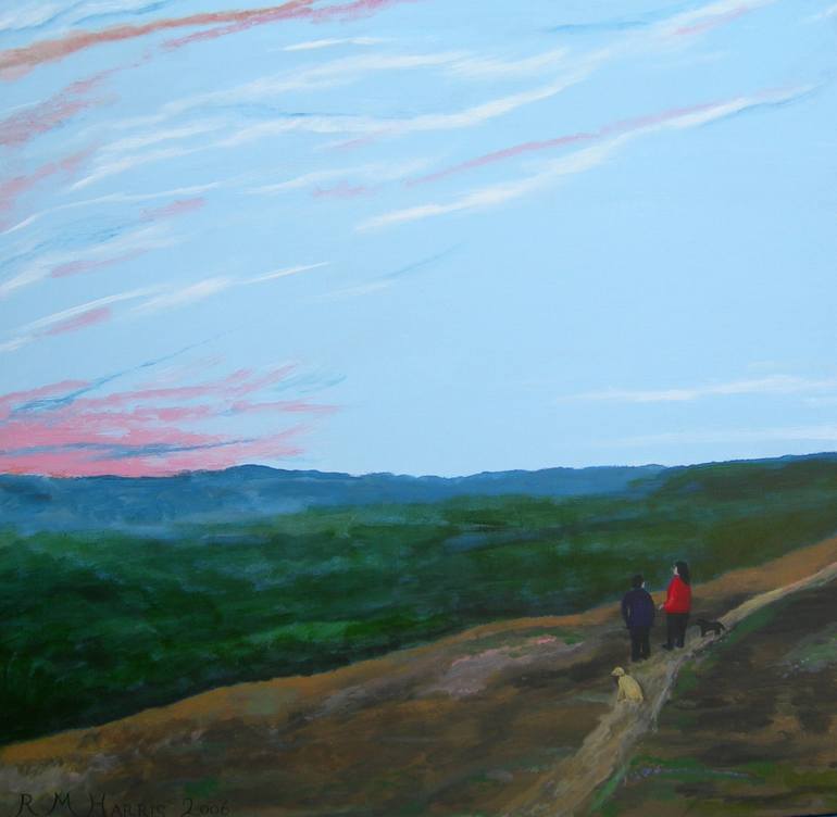 Evening Walk Painting by Robert Harris | Saatchi Art