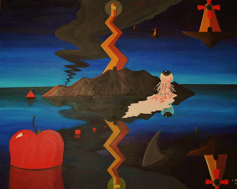 The Lighthouse(SOLD) Painting by C Haldane | Saatchi Art