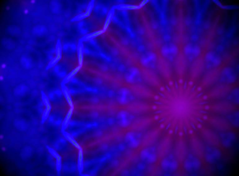 Geometric blue and purple radial pattern Drawing by Jean-Noel Tercier ...