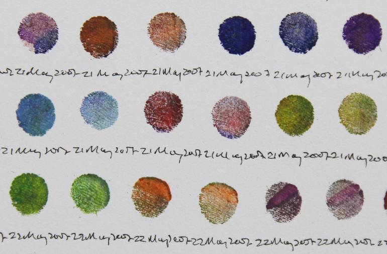 Fingerprint Mural 2007 Drawing by Valerie Huhn | Saatchi Art