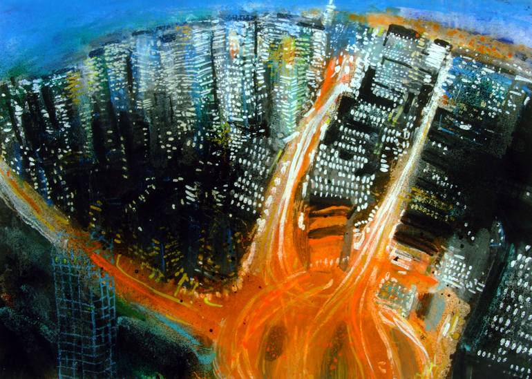 Above Manhattan Painting by Alastair Strachan | Saatchi Art