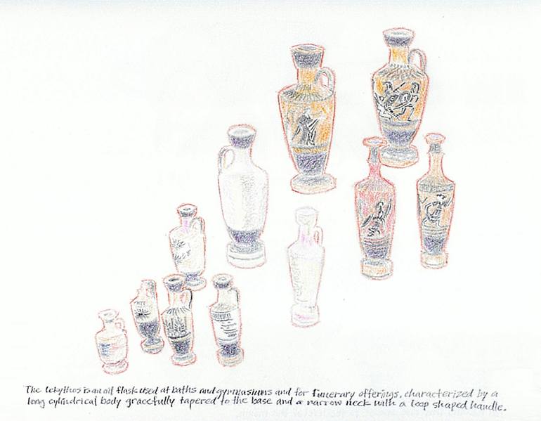 Lekythos by Robert S. Lee (Sketchbook p. 95) Drawing by Robert Lee ...