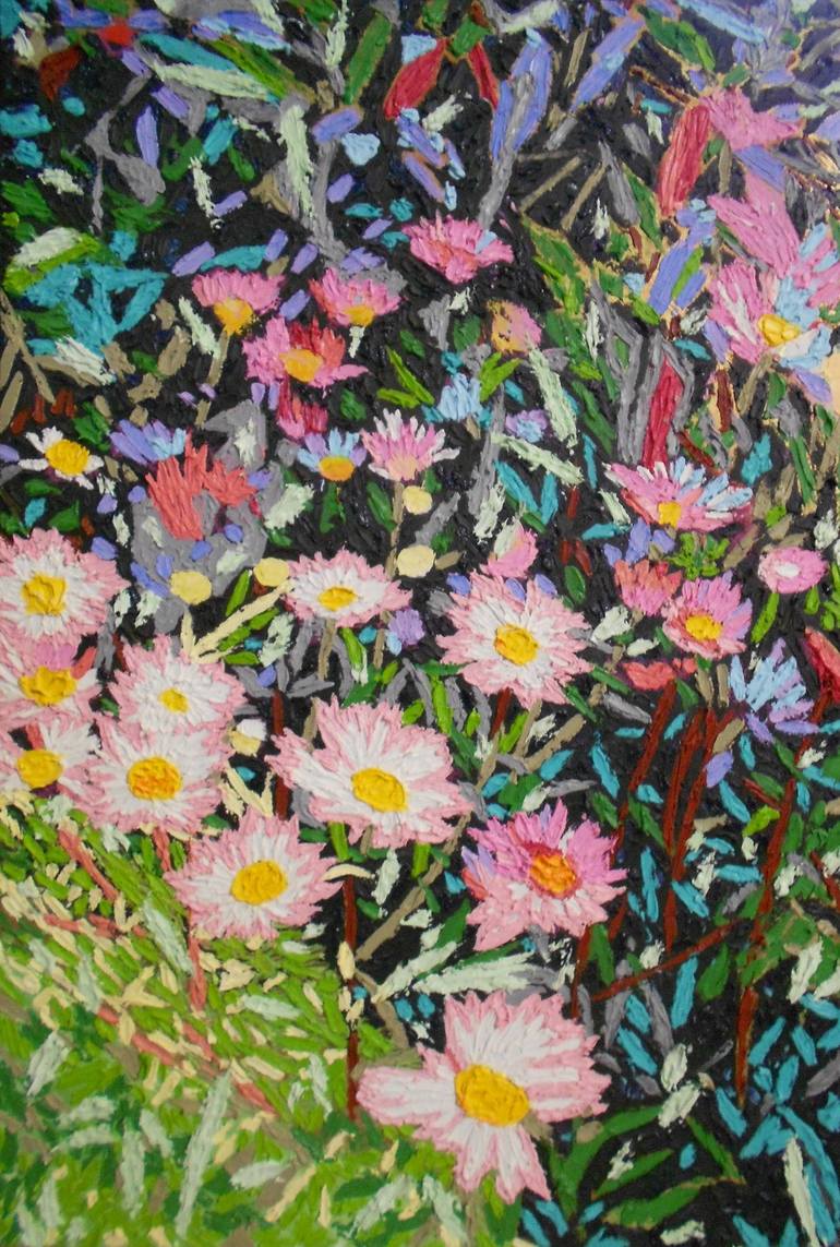 Re-Created Asters V by Robert S. Lee Painting by Robert Lee | Saatchi Art