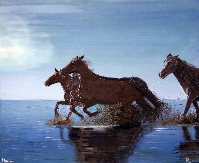 Escape from Marrum Netherlands Painting by Bert Liefveld | Saatchi Art