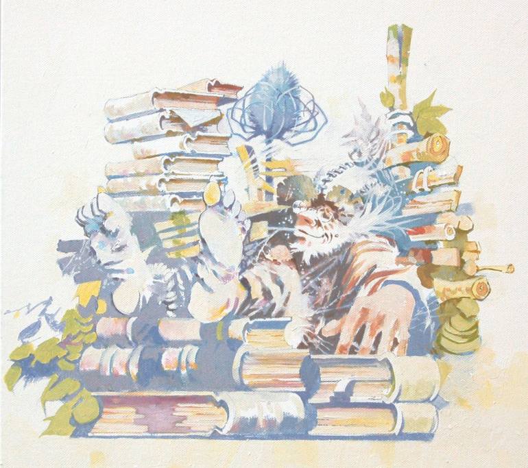 Teasel .Sleeping Scholar. Painting by Ian Appleyard | Saatchi Art