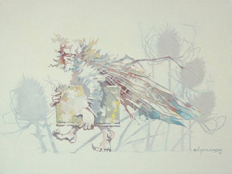 Teasel Librarian Painting by Ian Appleyard | Saatchi Art