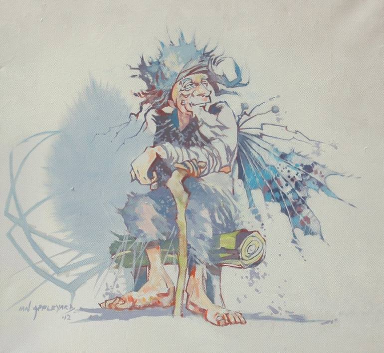 Teasel Oldster Painting by Ian Appleyard | Saatchi Art