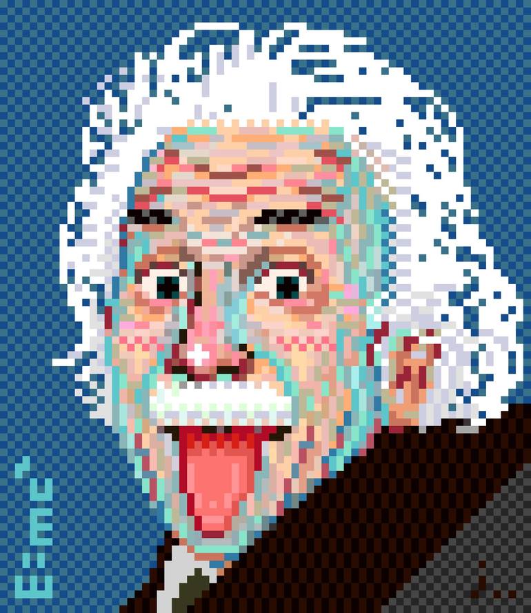 Pixel art 16(famous painting of reinterpretation series) Mixed Media by ...