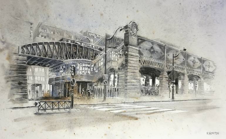 underground station in paris near the river seine Drawing by rudyard ...