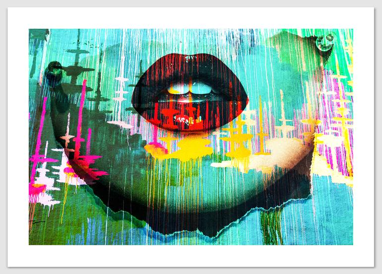 Sexy Lips & Street Art Collage - Limited Edition Photography by Anyes ...