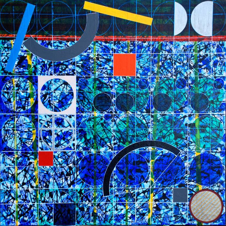 Scribbley Circles Painting by Michael Newman | Saatchi Art