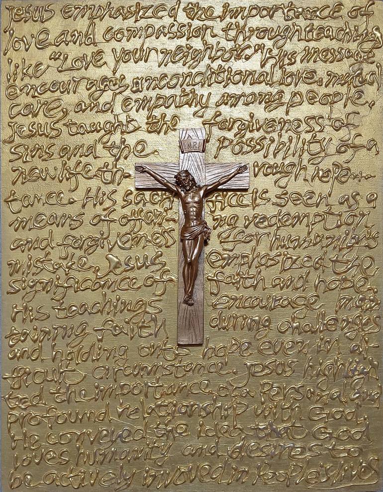 Jesus Christ's message to humanity encompasses - ChatGPT Painting by ...