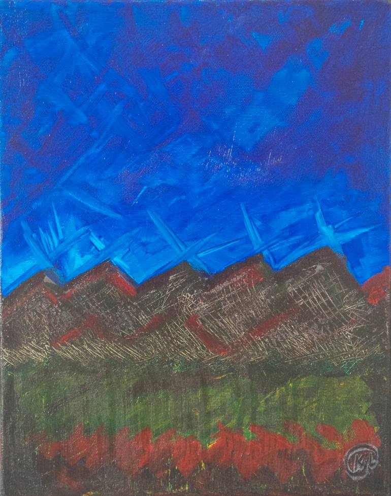 my fortress of solitude Painting by Keith Lesser | Saatchi Art