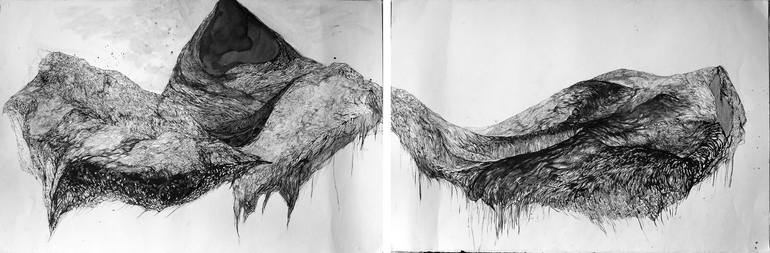 Floating Flesh Drawing by Raquel Kalil | Saatchi Art
